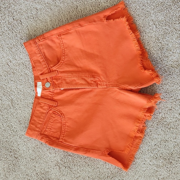 7 For All Mankind | Shorts | Womens Denim Orange Shorts | Poshmark